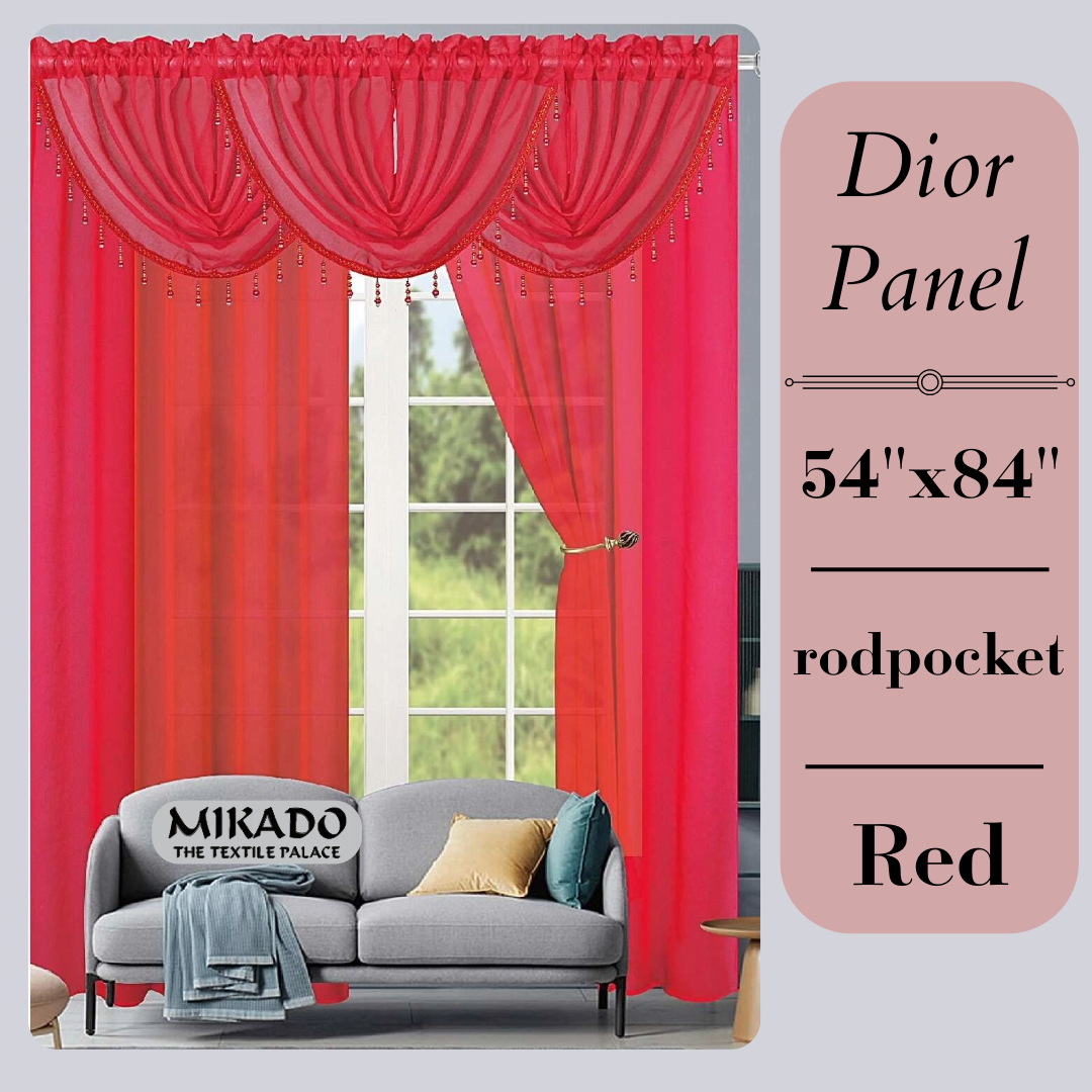 Dior Curtain and Valance – Mikado Store